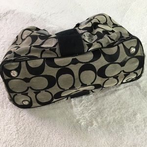 Coach | Bags | Coach Signature Stripe Frame Carryall F7424 | Poshmark